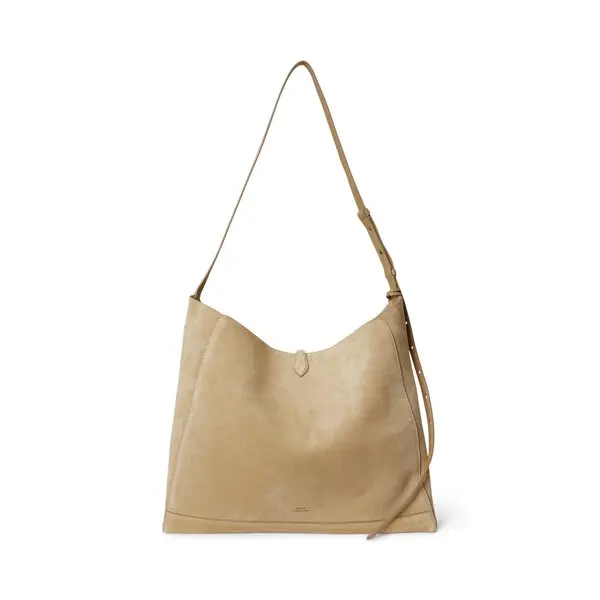 Ralph Lauren Polo Play Suede Messenger Bag - Cashew