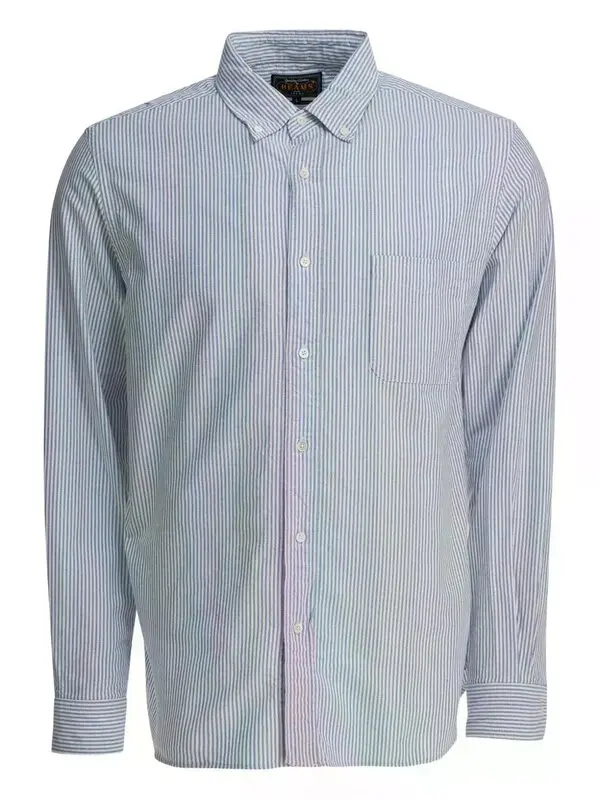 BEAMS B.d. Striped Chest-pocket Shirt