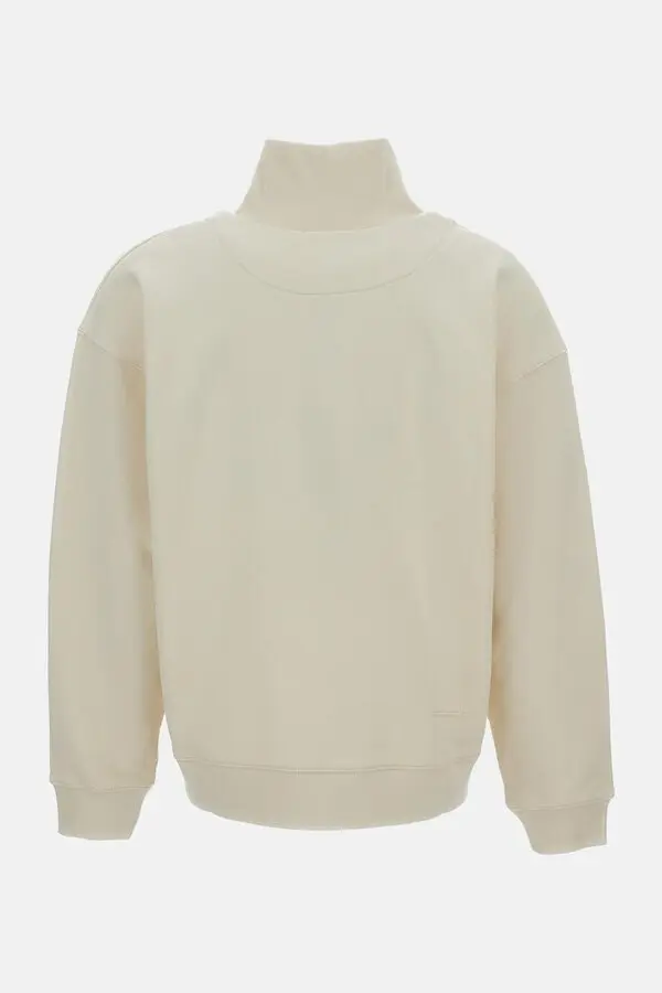 Maison Kitsuné Sweatshirt With Half Zip - Beige