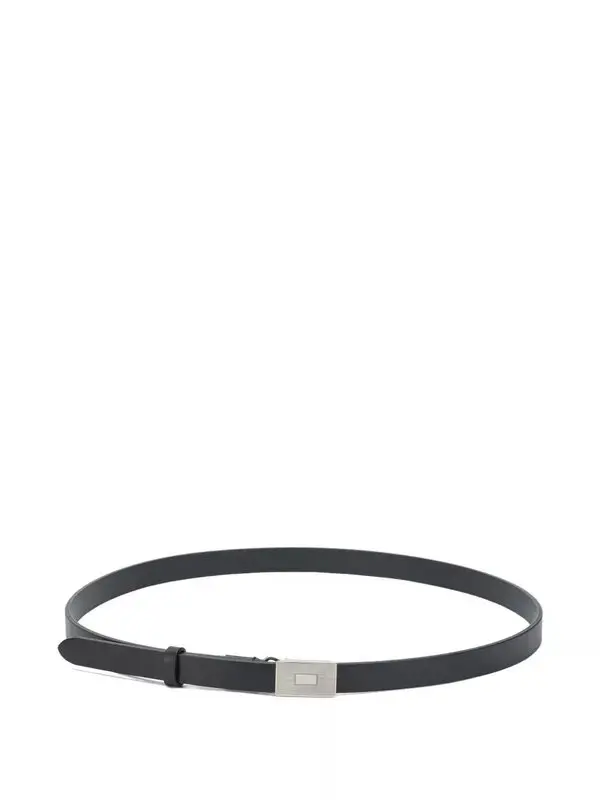 Auralee Slide-buckle Leather Belt - Black