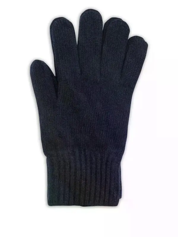 VIETTI MERCHANDISE Ribbed-trim Gloves - Blue