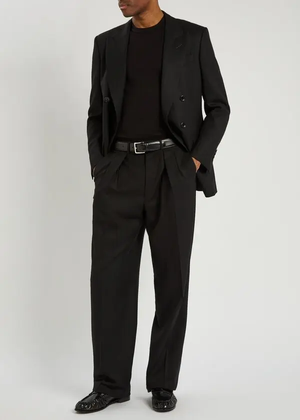 TOM FORD Crew-neck Stretch-cotton T-shirt - Black
