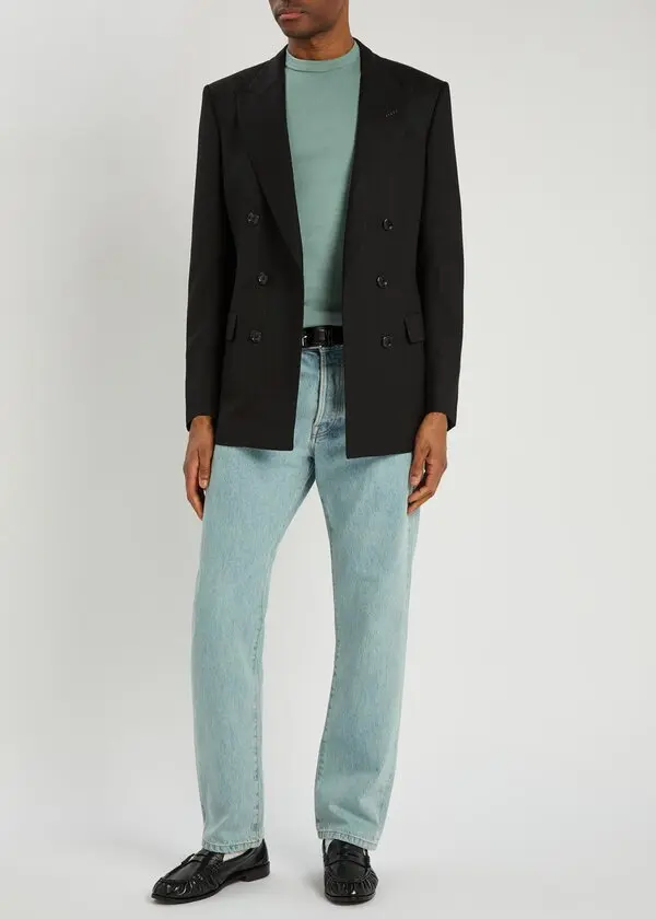 TOM FORD Crew-neck Stretch-cotton T-shirt - Teal