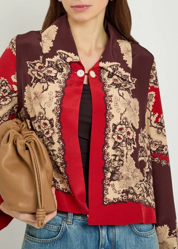 BODE Printed Silk Jacket