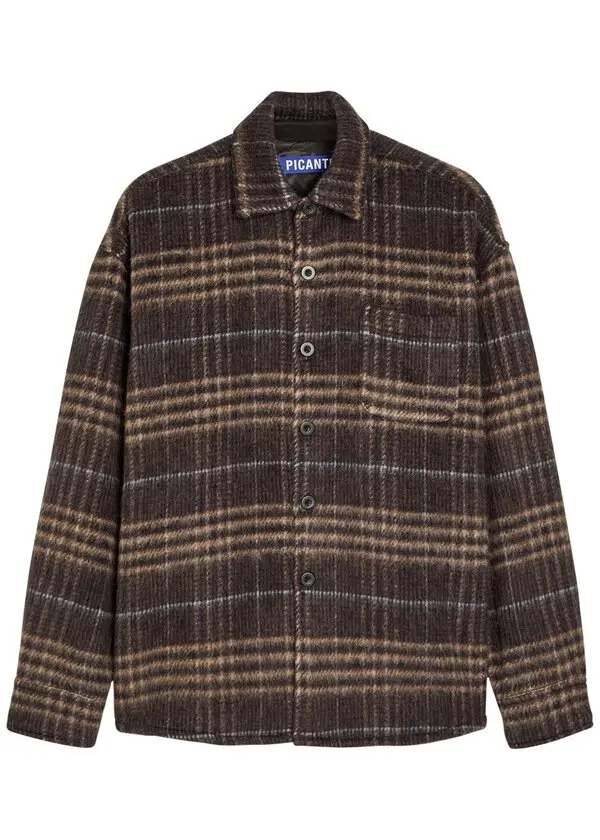 PICANTE Rocco Plaid Wool-blend Overshirt