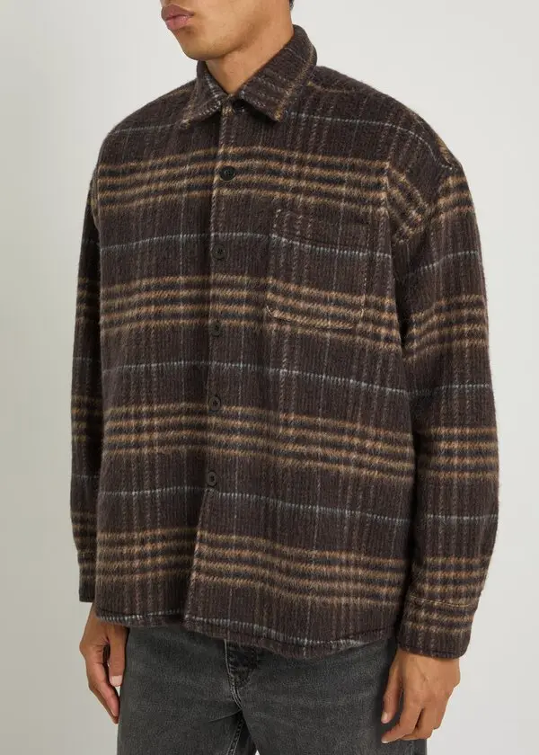PICANTE Rocco Plaid Wool-blend Overshirt