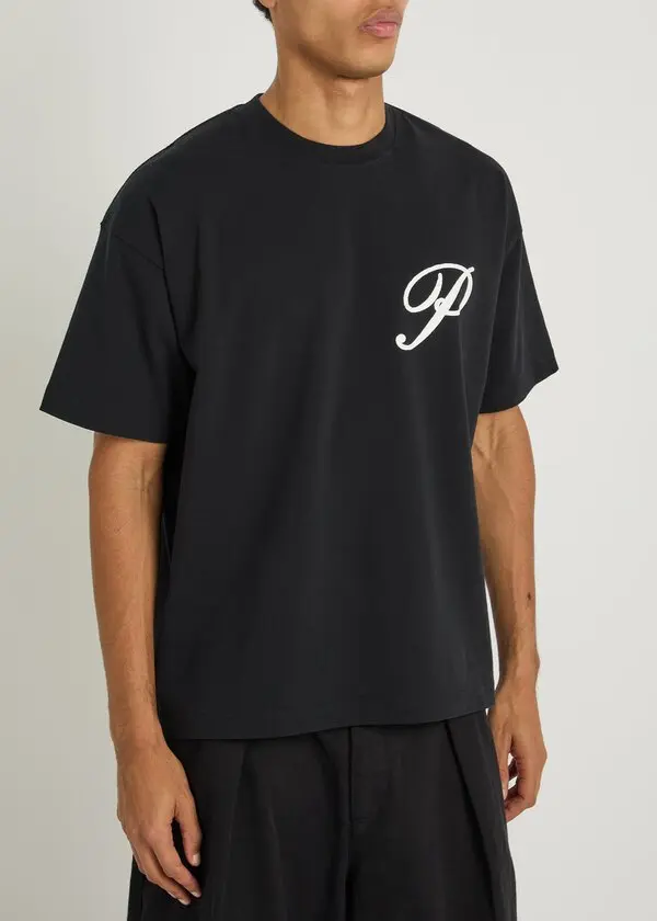PICANTE Gallery Logo Cotton T-shirt - Black