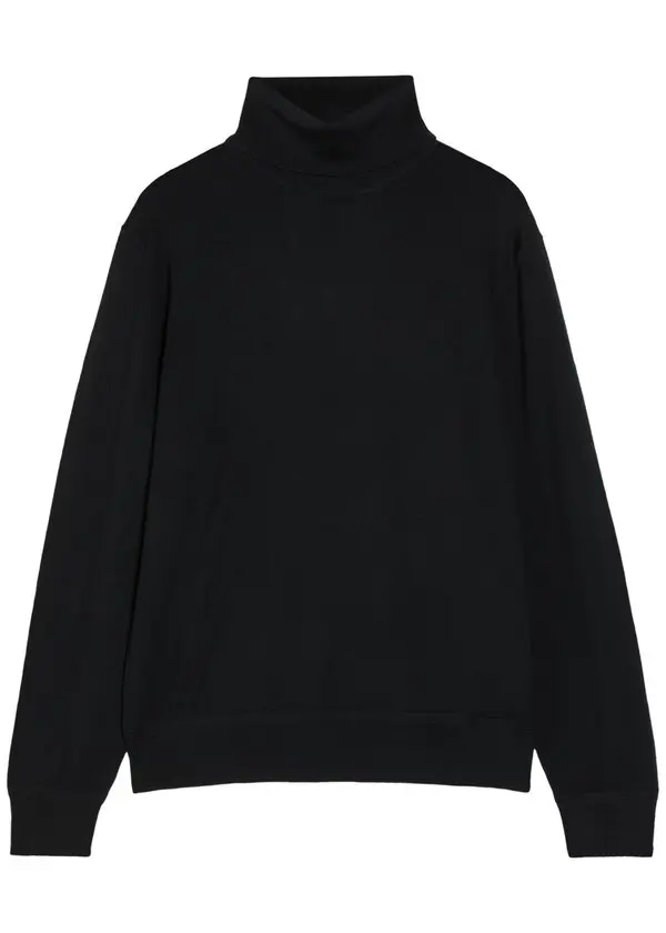 TOM FORD Roll-neck Wool Jumper - Black