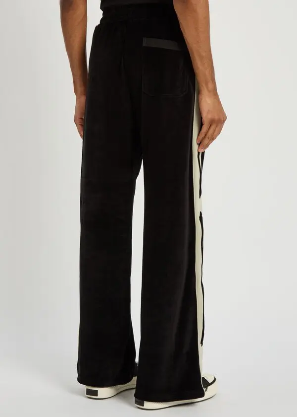 Amiri Bones Appliquéd Velour Track Pants