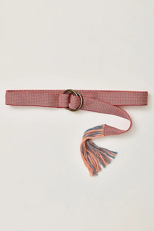Free People Woven Wrap Belt With Fringe