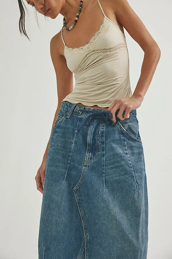 Free People We The Free Bittersweet Denim Maxi Skirt