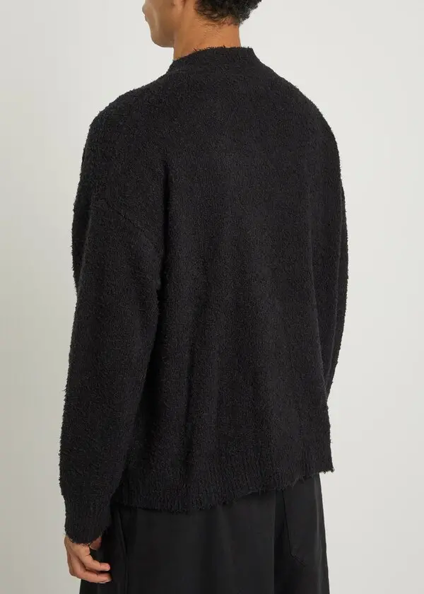 PICANTE Shaggy Textured Cotton-blend Cardigan