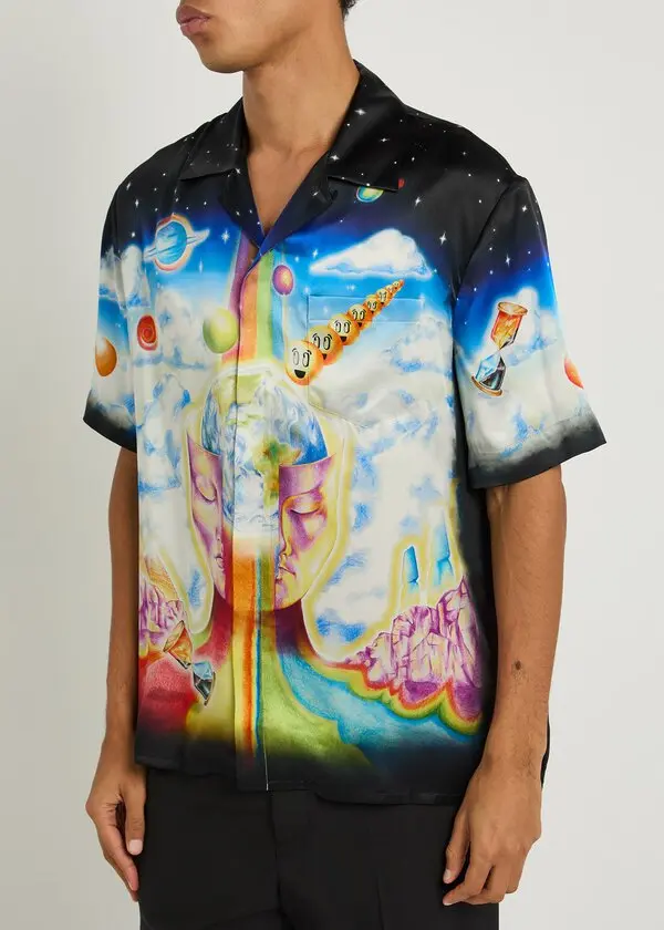 Casablanca The Essential Experience Printed Silk Shirt - Multicoloured 1