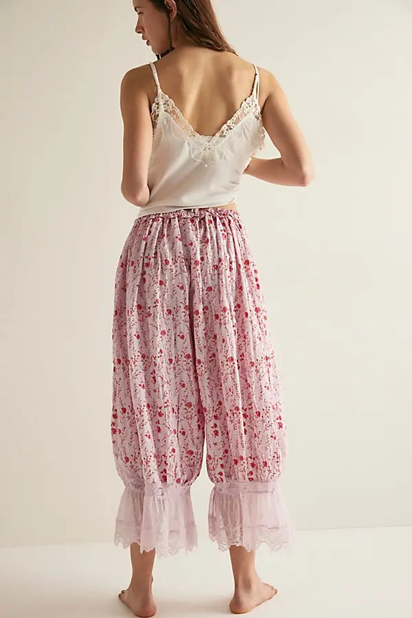 Free People Forever Young Printed Bloomers - Lavender Combo