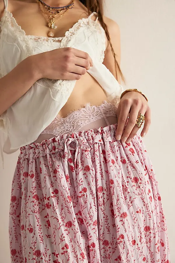 Free People Forever Young Printed Bloomers - Lavender Combo