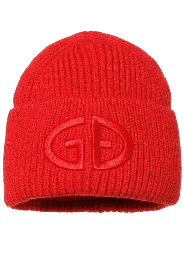 Goldbergh Rib Knit Beanie - Red