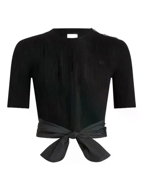 PATOU Knot Ribbed T-shirt - Black