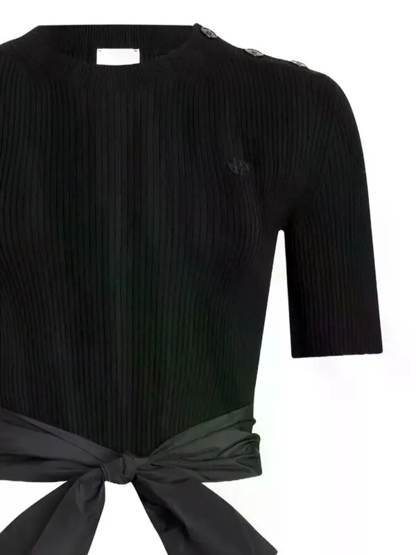 PATOU Knot Ribbed T-shirt - Black