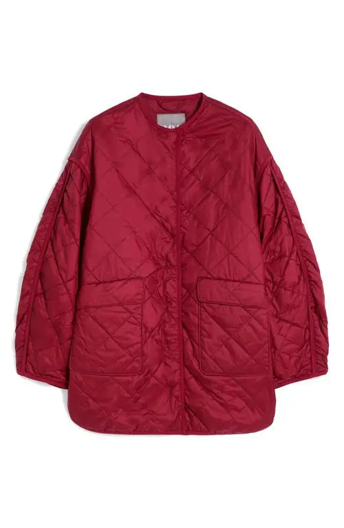 MM BY MAX MARA Spiga Quilted Jacket - Dark Red