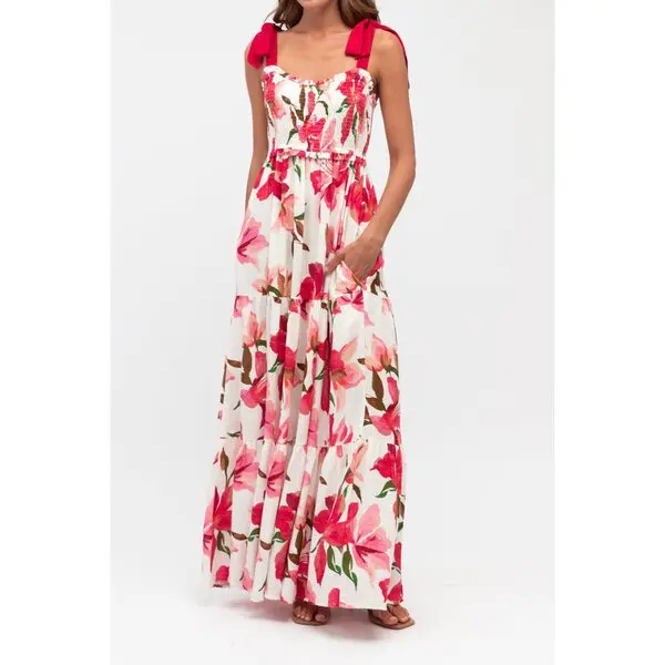 LABEL OF LOVE Floral Print Maxi Dress