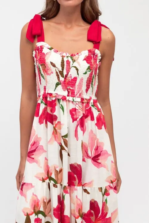 LABEL OF LOVE Floral Print Maxi Dress