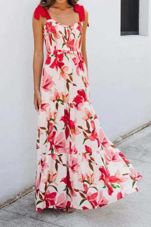 LABEL OF LOVE Floral Print Maxi Dress