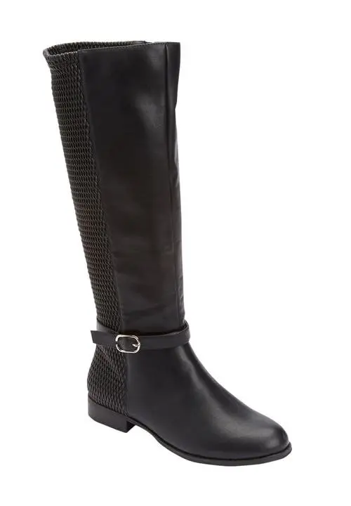 COMFORTVIEW The Reeve Wide Calf Tall Boots - Black