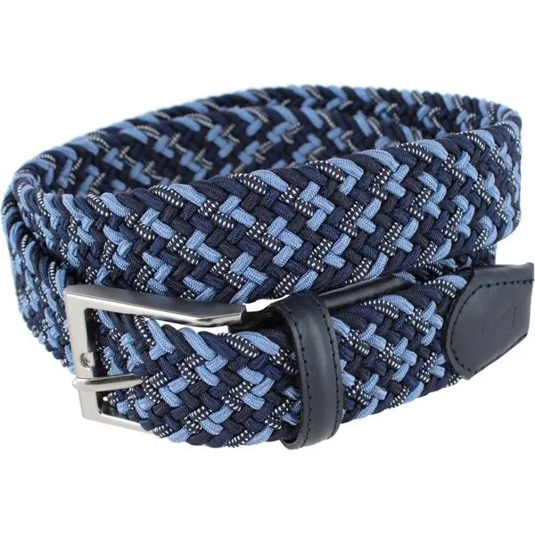Trafalgar Edward 35mm European Weave Braided Belt - Blue
