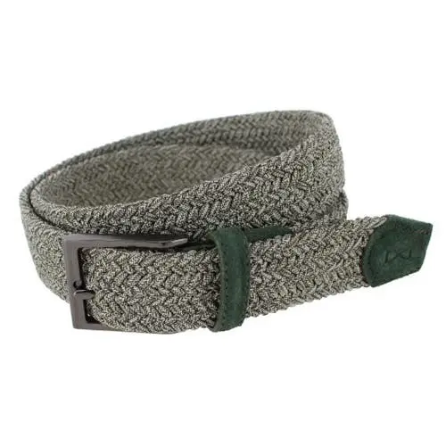 Trafalgar Madden Marble Weave 35mm Golf Stetch Belt - Khaki