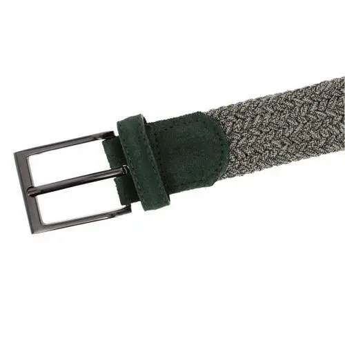 Trafalgar Madden Marble Weave 35mm Golf Stretch Belt - Khaki