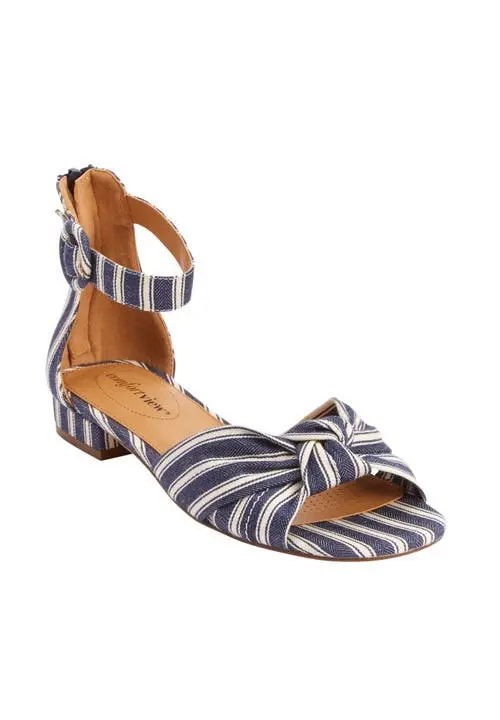COMFORTVIEW The Ansley Sandal - Navy Stripe