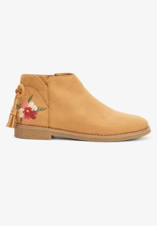 COMFORTVIEW The Sienna Bootie With Embroidered Heel Detail