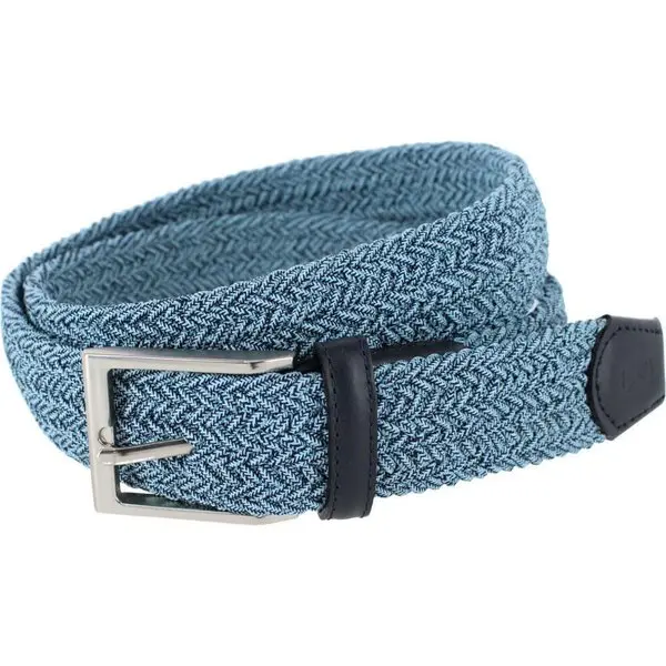 Trafalgar Madden Marble Weave 35mm Golf Stretch Belt - Blue