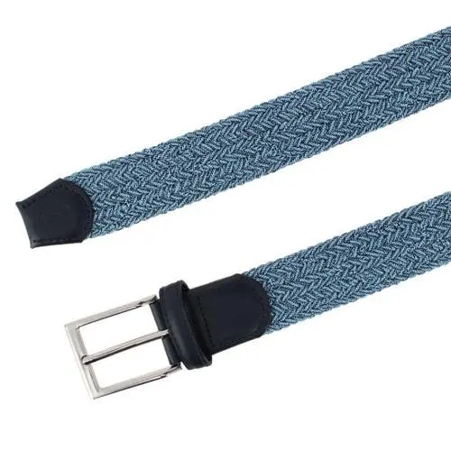 Trafalgar Madden Marble Weave 35mm Golf Stretch Belt - Blue