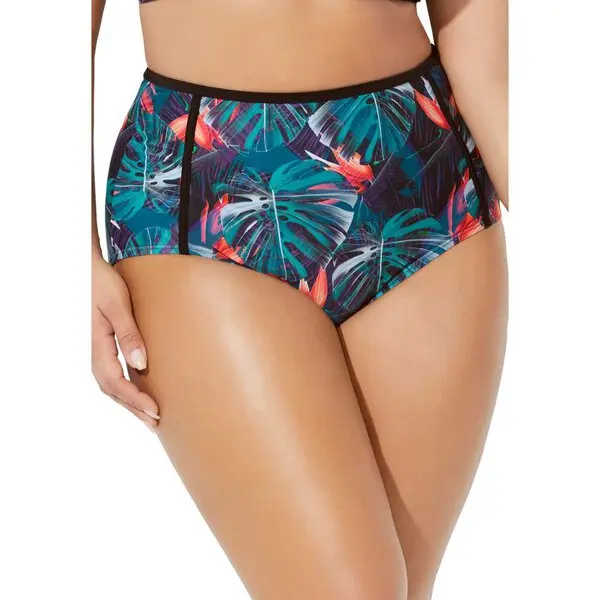 SWIMSUITS FOR ALL High Waist Swim Brief - Paradise