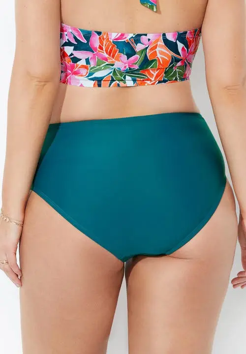 SWIMSUITS FOR ALL High Waist Sash Bikini Bottom - Multi Diagonal