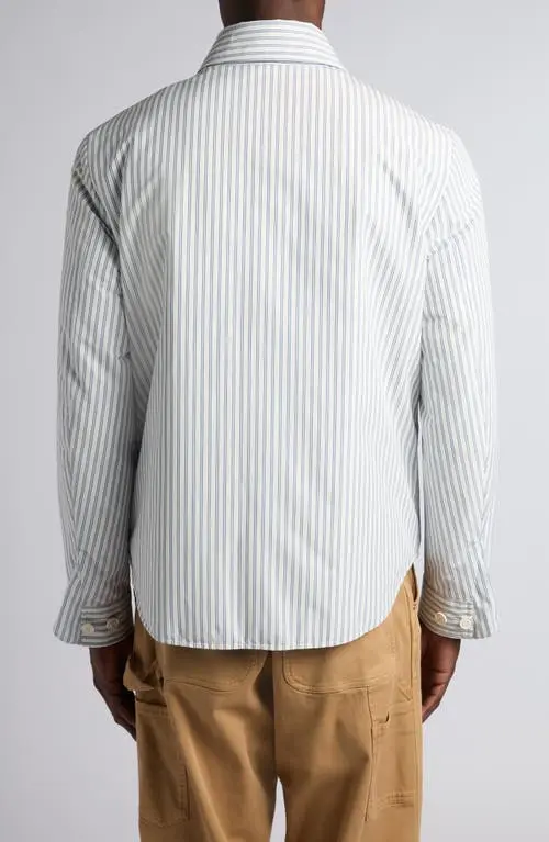 Moncler Striped Padded Shirt Jacket