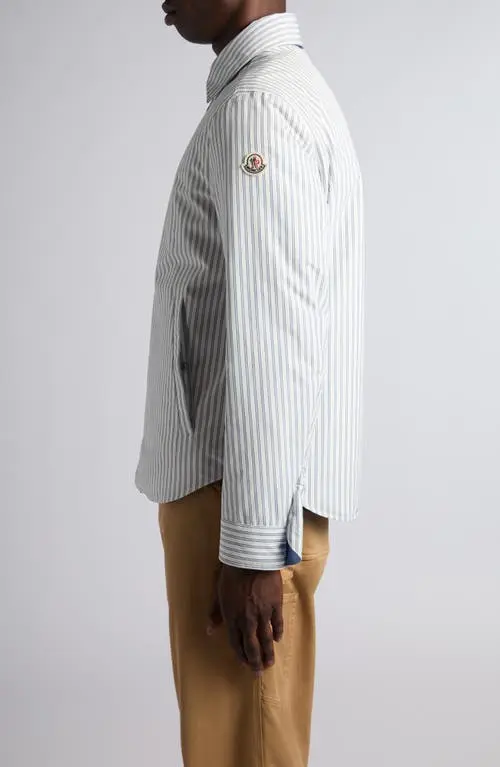 Moncler Striped Padded Shirt Jacket