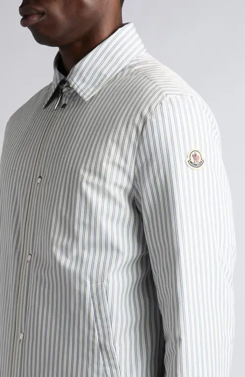 Moncler Striped Padded Shirt Jacket