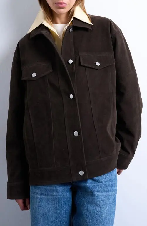 Topshop Faux Suede Western Jacket