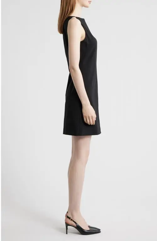 Theory Stretch Wool Boat Neck Minidress