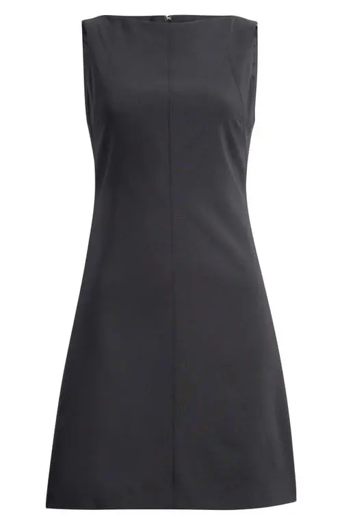 Theory Stretch Wool Boat Neck Minidress