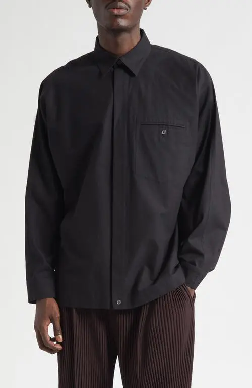 Issey Miyake Streamlined Cotton Button-up Shirt - Black