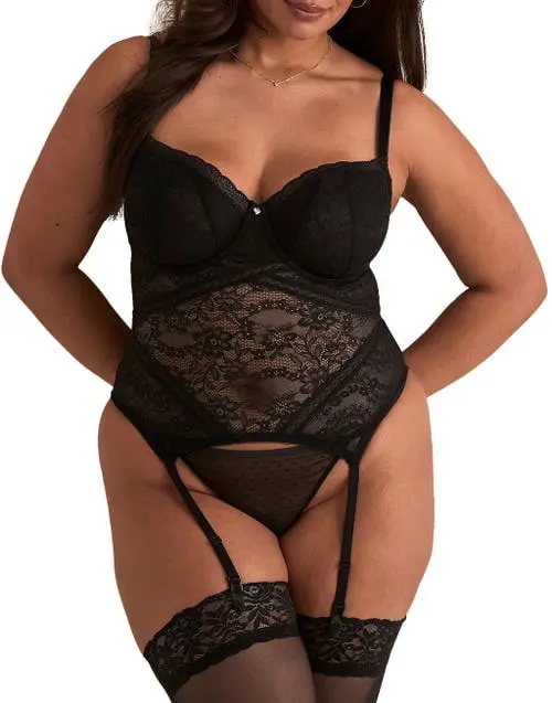 ADORE ME Scottie Unlined Balconette Bustier - Black