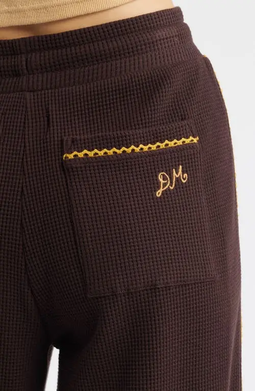 DAMSON MADDER Piper Waffle Knit Ankle Sweatpants