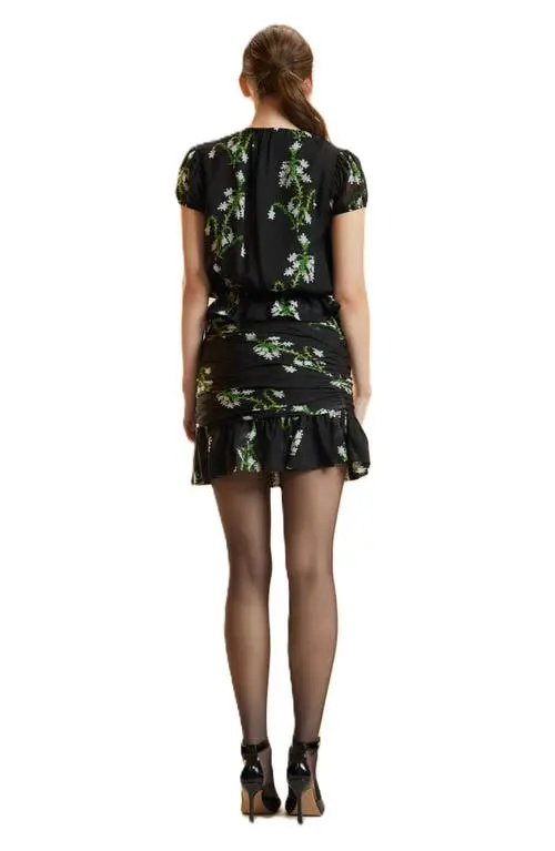 Cynthia Rowley Printed Silk Mini Skirt