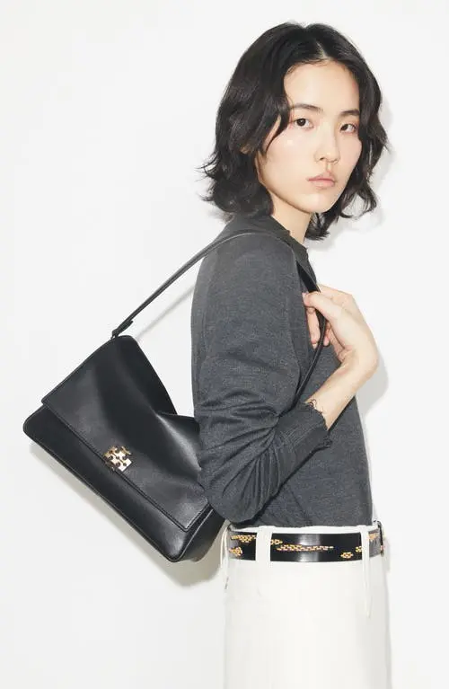 Tory Burch Leather Shoulder Bag - Black