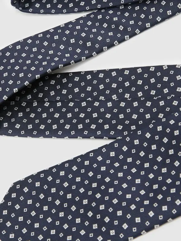REISS Dario Silk-blend Micro-square Tie