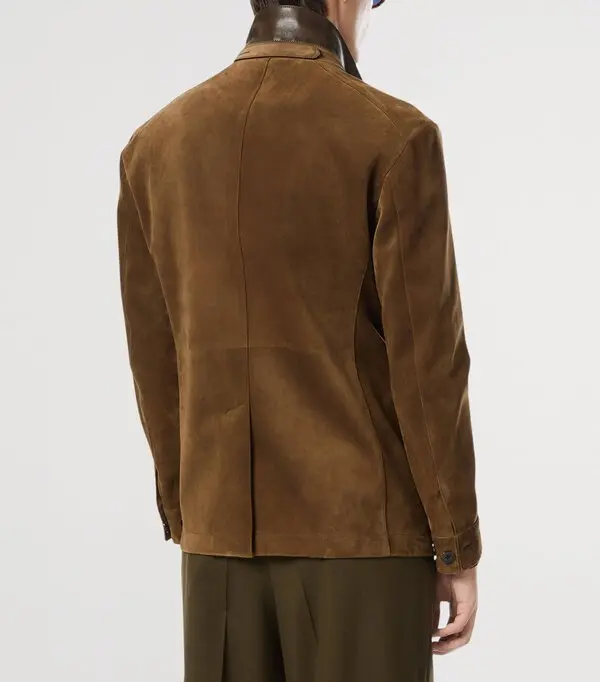 TOM FORD Suede Military Jacket - Green