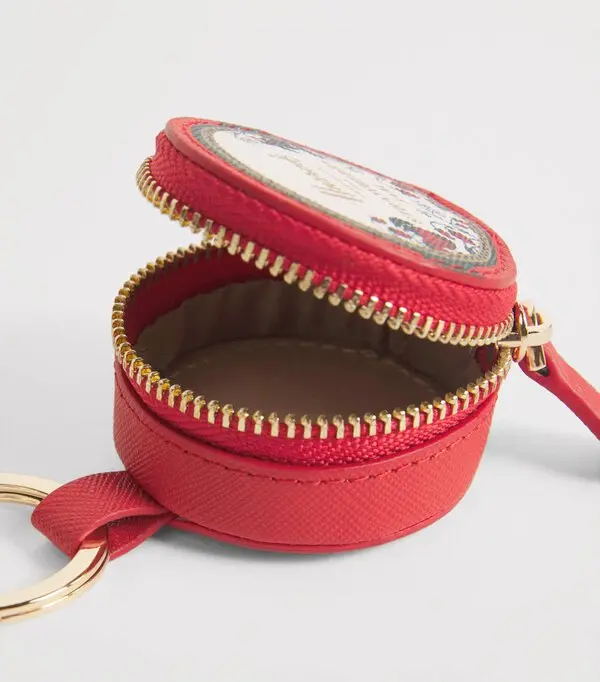 Harrods Strawberry Jam Pot Keyring - Red